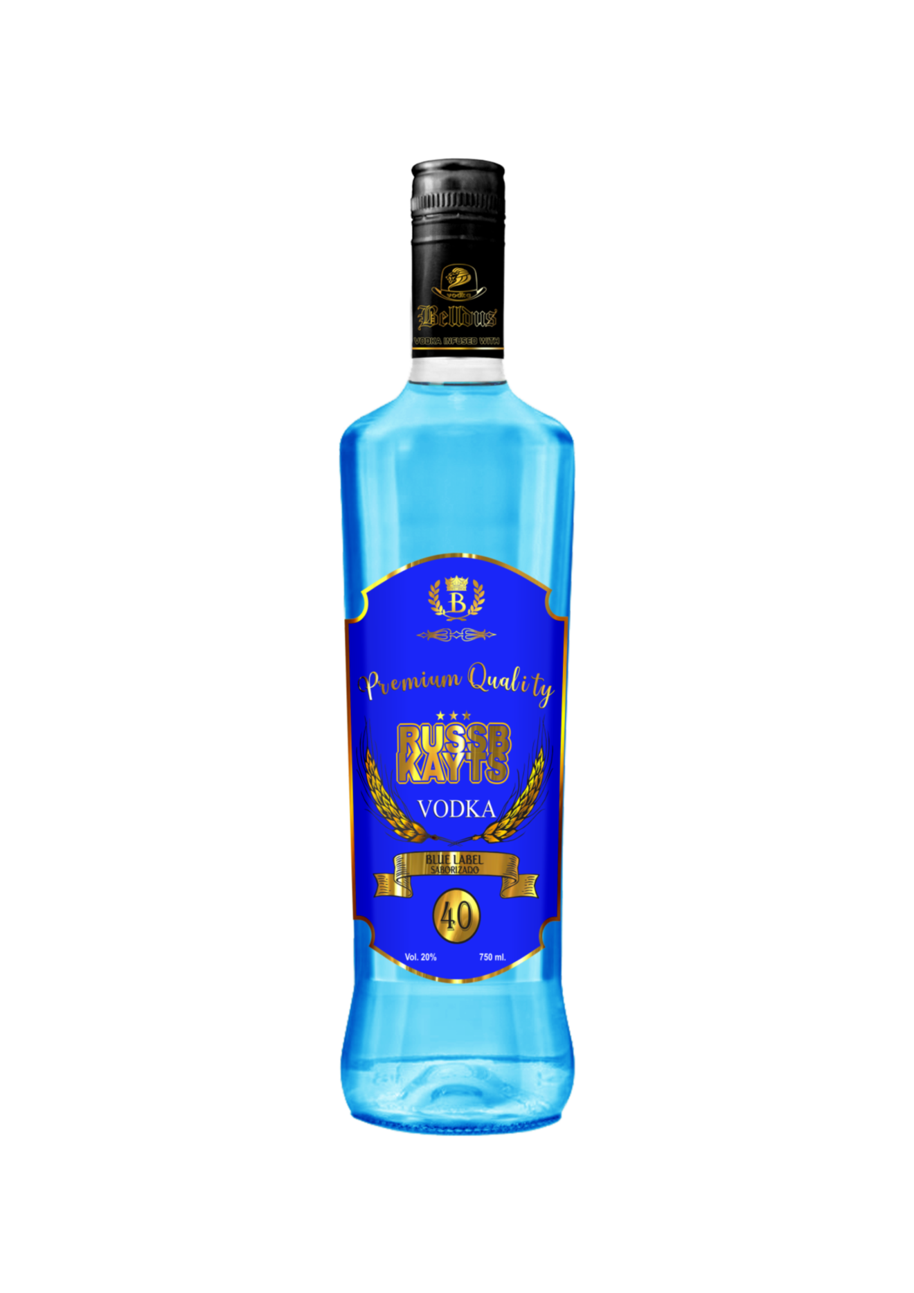 VODKA RUSSB KAYTS BLUE LABEL SAB. PINK STRAWBERRY - Belldus Company